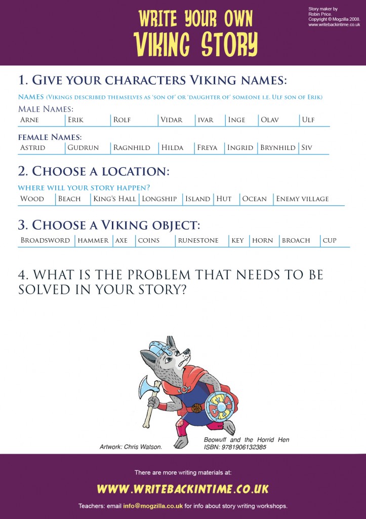 Viking story writing – Hail Spartapuss!